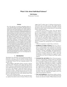 What's Fair about Individual Fairness - PhilSci-Archive